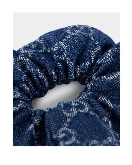 Gucci Gg Letter Pattern Hair Band in Blue | Lyst