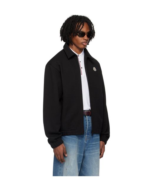 Moncler Logo Sticker Hoodie in Black for Men | Lyst