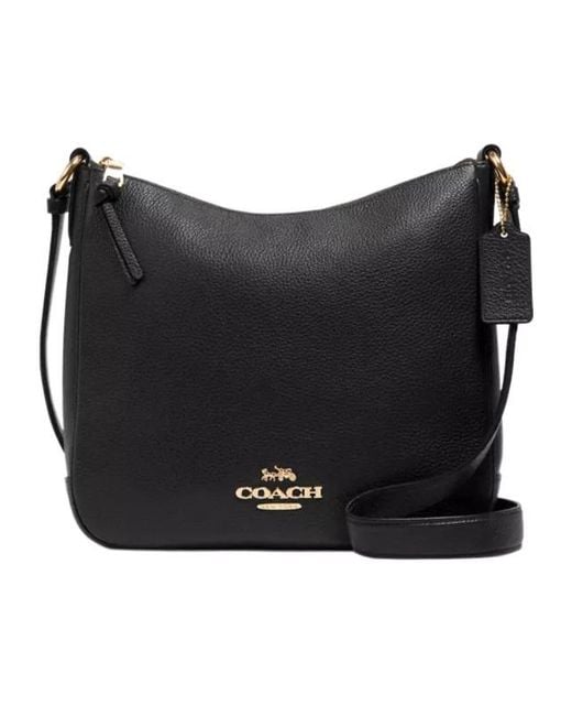COACH Zip Shoulder Bag in Black | Lyst