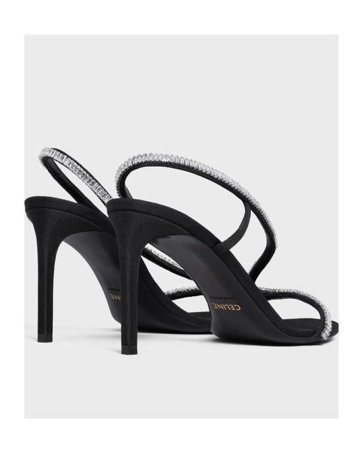 Celine Soir Cross-Over Sandal in Metallic | Lyst
