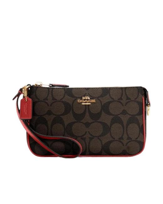 COACH Small Logo Jacquard Handbag in Black | Lyst