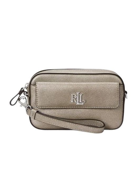 Polo Ralph Lauren Logo Handbag in Gray | Lyst