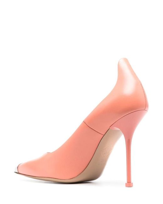 McQueen 110Mm Metal-Toecap Pumps in Pink | Lyst