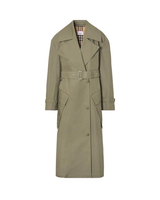 Burberry Laxton Gabardine Trench Coat in Natural | Lyst