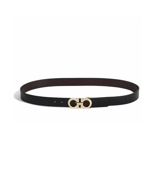 Ferragamo Gancini Adjustable Double-Sided Belt in White for Men | Lyst UK