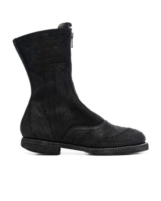 Guidi Round-Headed Zipper Boots in Black | Lyst