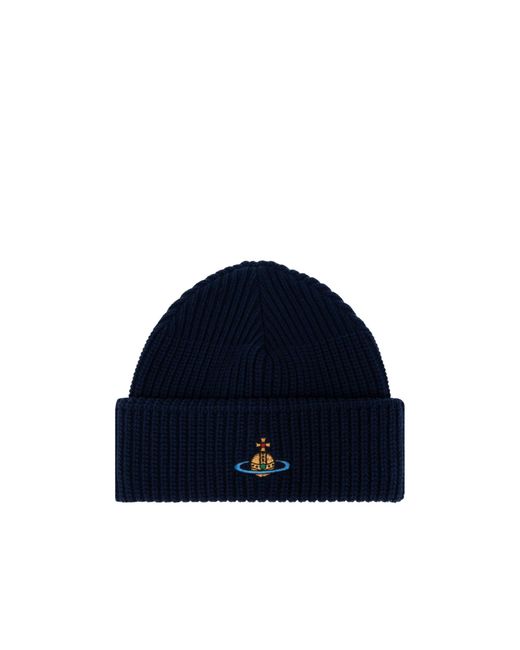 Vivienne Westwood Knitted Small Round Hat in Blue | Lyst