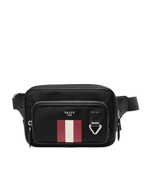 Bally Classic Striped Waist Bag in Black for Men | Lyst