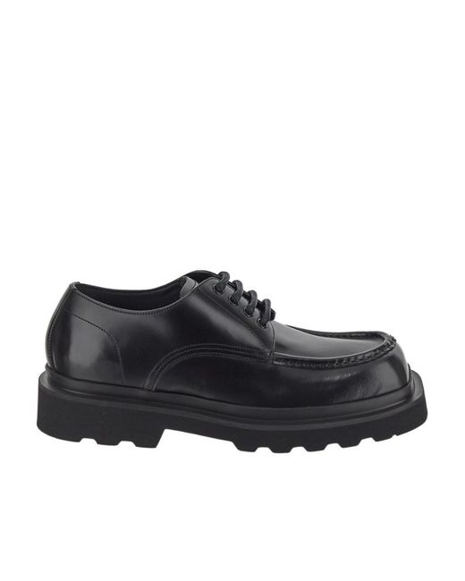 Dolce & Gabbana Square-Toe Leather Derby Shoes in Black for Men | Lyst