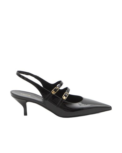 Celine Judy Double Strap Mary Jane Slingback in Black | Lyst