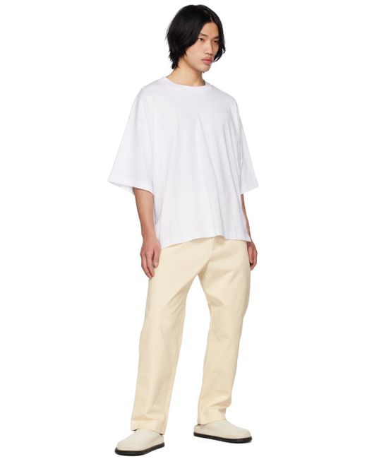 Studio Nicholson Belt Loop Track Pants in Natural for Men | Lyst
