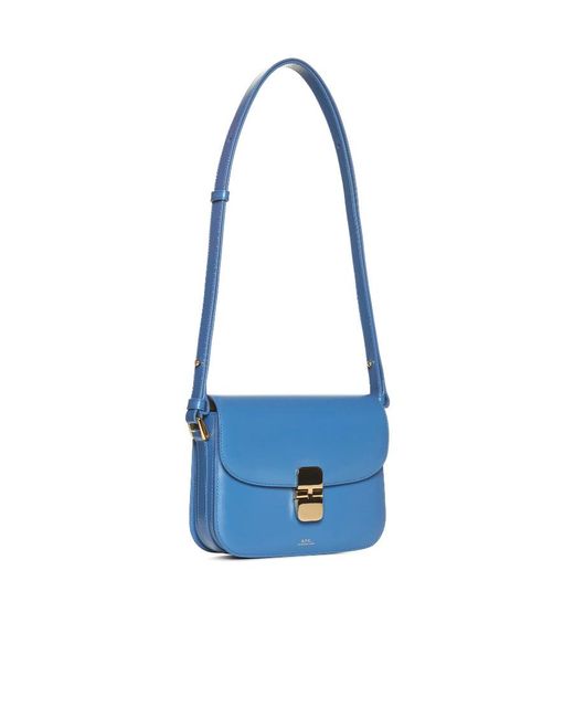 A.P.C. Small Grace Shoulder Bag in Blue | Lyst