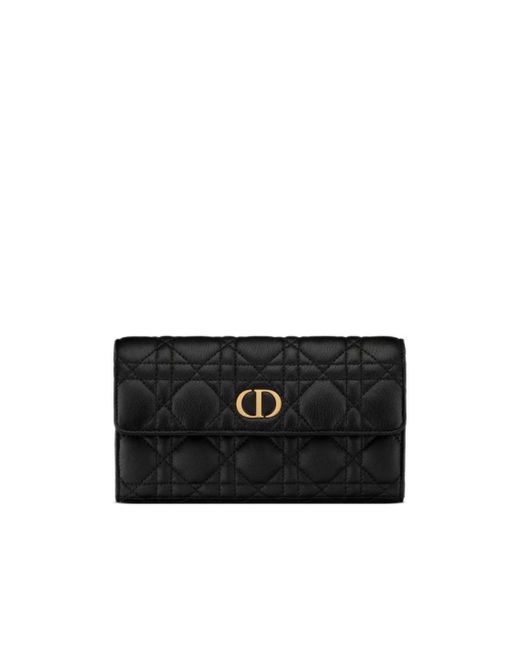 Dior Caro Rattan Pattern Purse in Black | Lyst