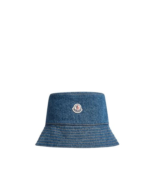 Moncler Logo Sticker Fisherman Hat in Blue | Lyst