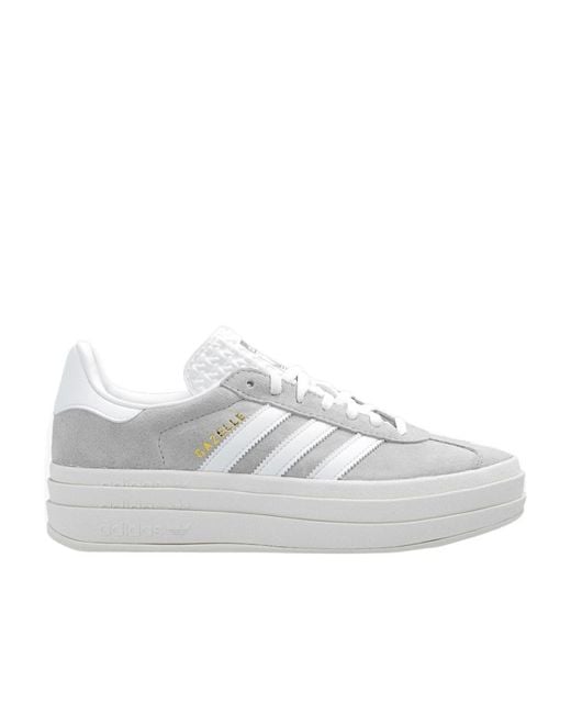 adidas Originals Gazelle Platform Low-Top Sneakers in White | Lyst