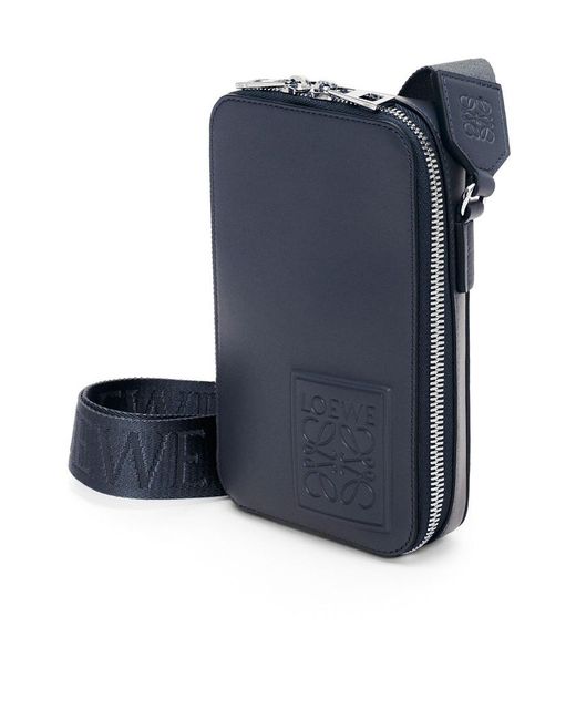 Loewe Logo Vertical Shoulder Bag in Blue for Men | Lyst