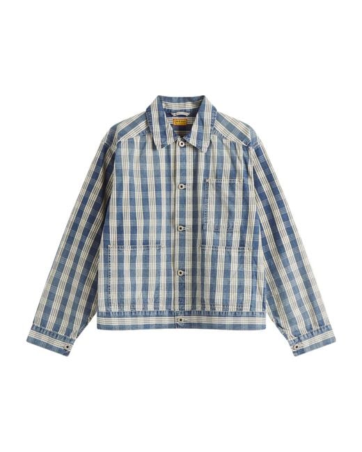 Human Made Checked Work Jacket in Blue for Men | Lyst