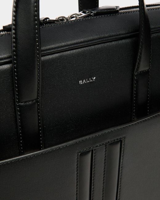 Bally Logo Briefcase in Black for Men | Lyst