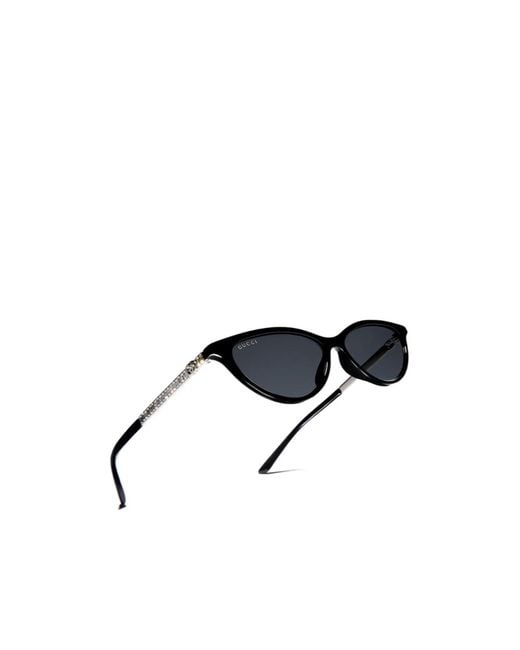 Gucci Cat-Eye Frame Sunglasses in White | Lyst UK