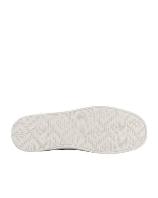 Fendi Logo-Embroidered Panelled Sneakers in Blue for Men | Lyst