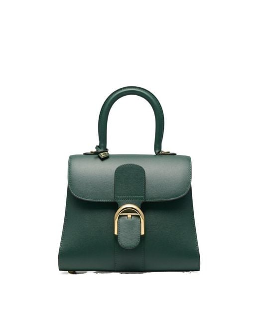 Delvaux Box Logo Shoulder Bag in Green | Lyst