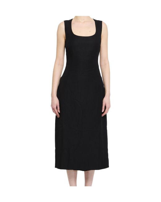Jacquemus 'The Tablier' Midi Dress in Black | Lyst