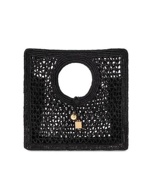 Jacquemus Square Shape Handbag in Black | Lyst