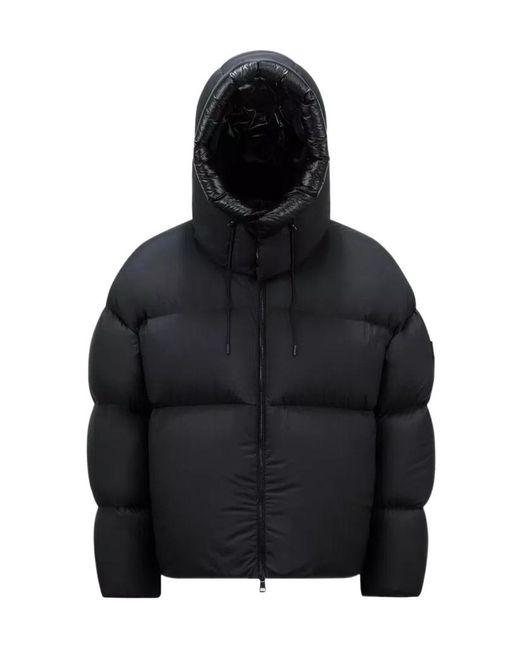 Moncler Antila Logo Sticker Down Jacket in Black for Men | Lyst