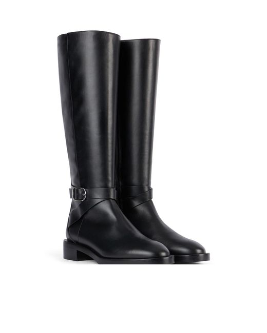 Stuart Weitzman Bella Lacing Boots in Black | Lyst