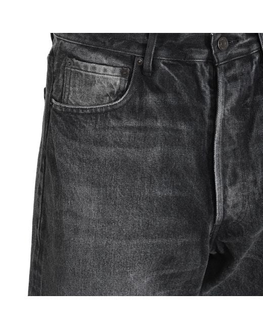 AURALEE Selvedge Faded Heavy Denim Wide Jeans in Gray for Men | Lyst