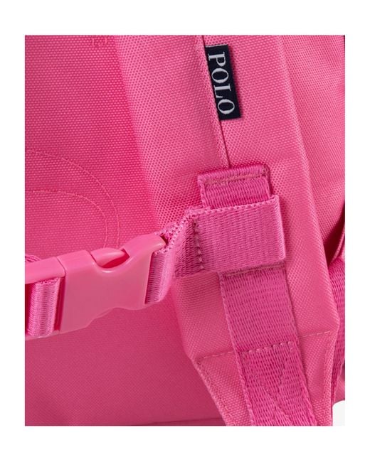 Polo Ralph Lauren Zippered Backpack in Pink | Lyst