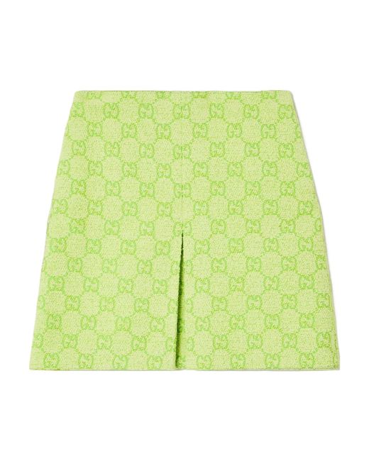 Gucci Pattern Skirt in Green | Lyst