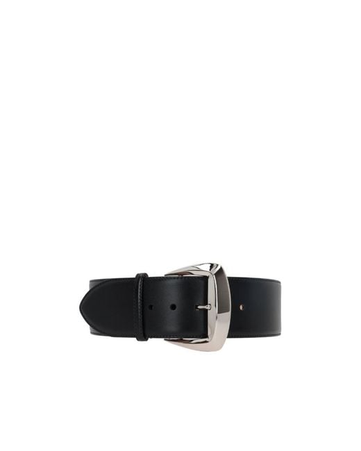 McQueen Logo Belt in White | Lyst