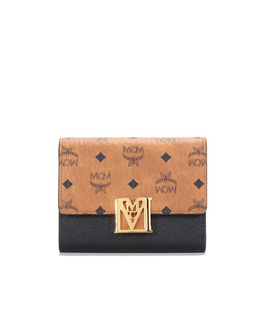 MCM Logo Pattern Wallet in White | Lyst