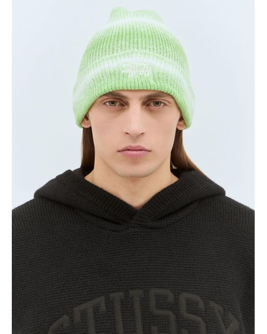 Stussy Basic Striped Cap With Cuffs in Green for Men | Lyst
