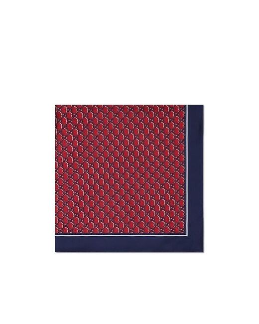 Gucci Gg Shadow-Print Silk Scarf in Red | Lyst