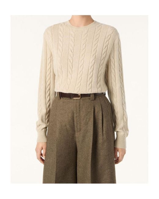 Loro Piana Cedar Crewneck in Natural | Lyst