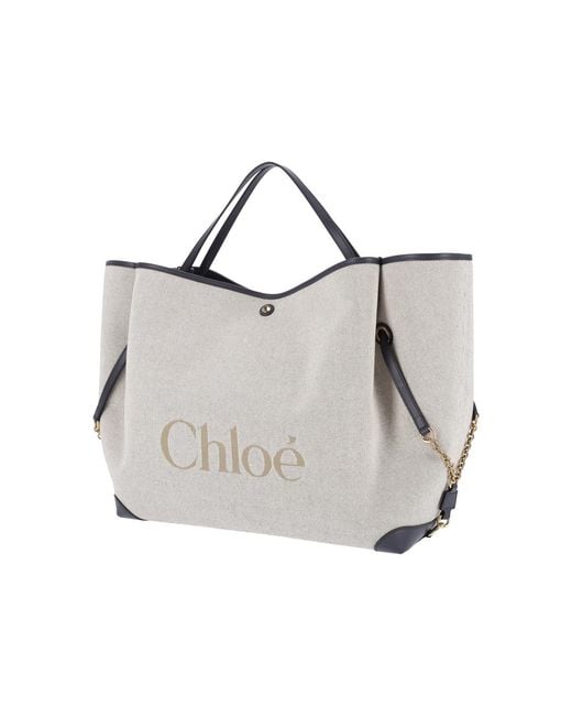 Chloé Large Clover Handbag in Grey | Lyst UK