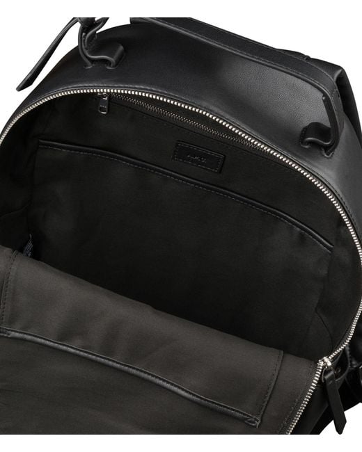 A.P.C. Logo-Stamp Faux-Leather Backpack in Black for Men | Lyst
