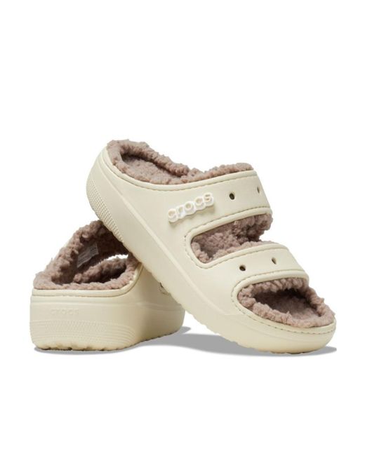 Crocs™ Logo Padded Slippers in White for Men | Lyst