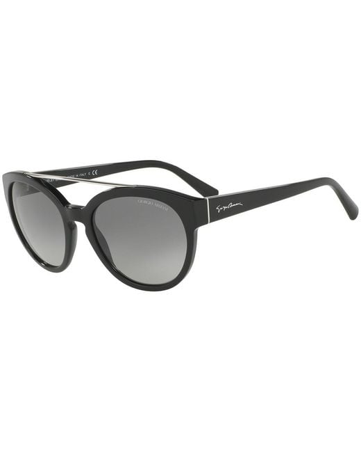 Giorgio Armani Logo Sunglasses in Grey | Lyst UK
