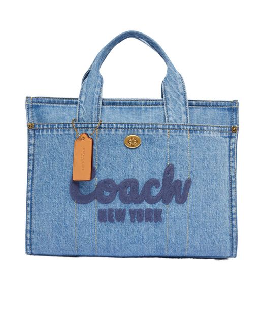 COACH Cargo Tote in Blue | Lyst