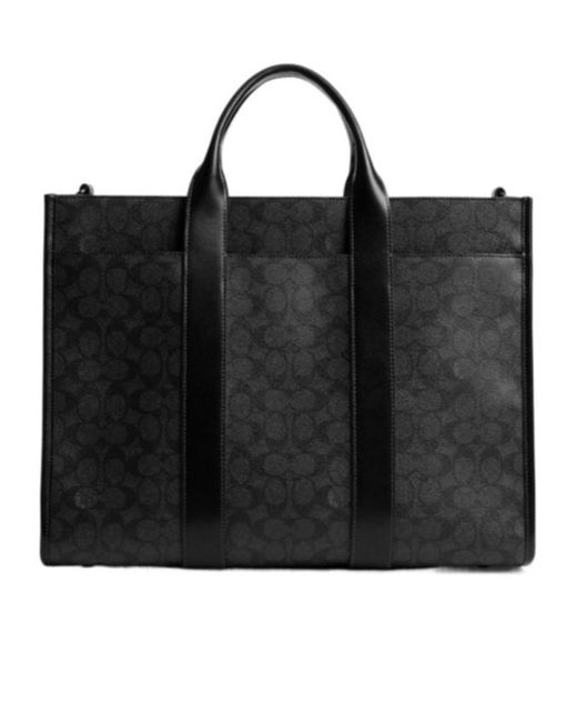 COACH Monogram Tote Bag in Black for Men | Lyst