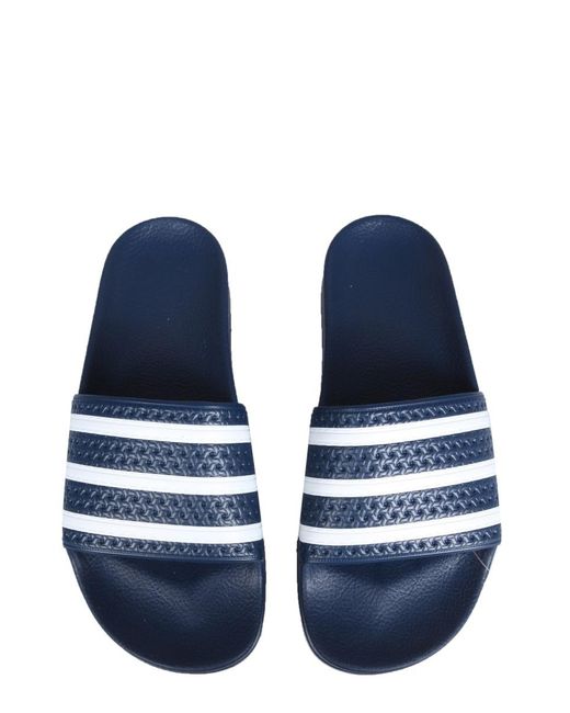 adidas Logo Sandals in Blue for Men | Lyst