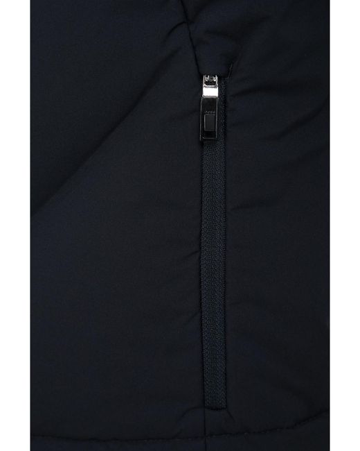 BOSS Quilted Patch Down Jacket in Blue for Men | Lyst