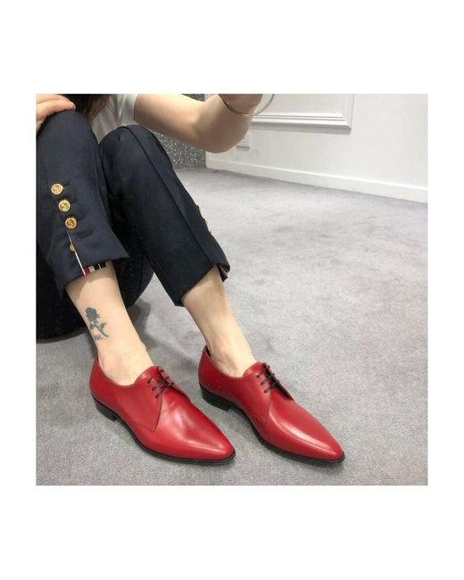 Celine Jacno Derby Shoes in Red | Lyst