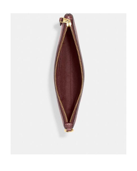 COACH Small Logo Clutch in Purple | Lyst