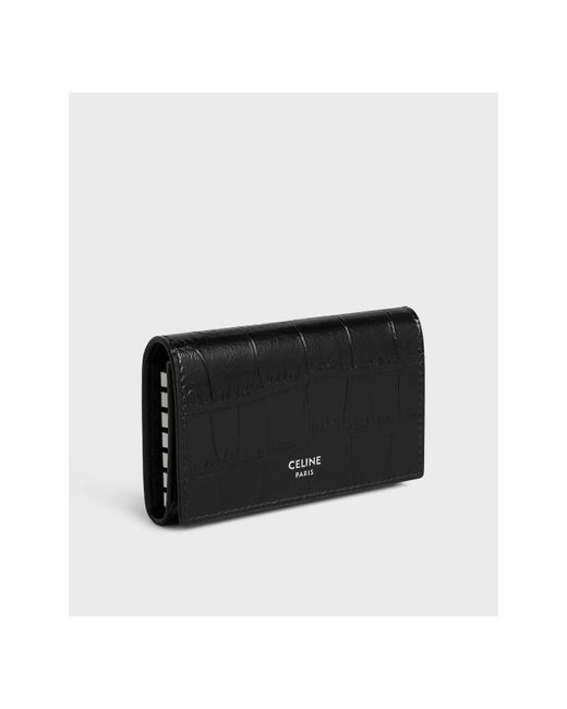 Celine Logo Key Bag in Black for Men | Lyst