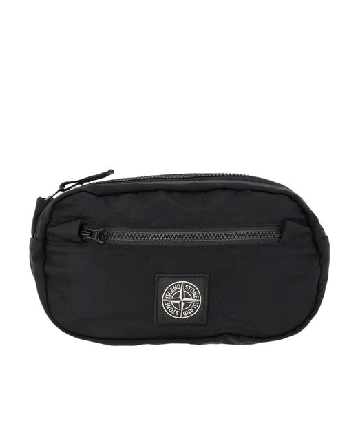 Stone Island Logo Wallet in Black | Lyst