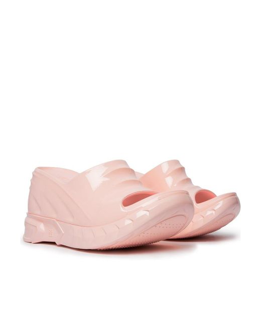 Givenchy Logo Wedges Sandals in Pink | Lyst